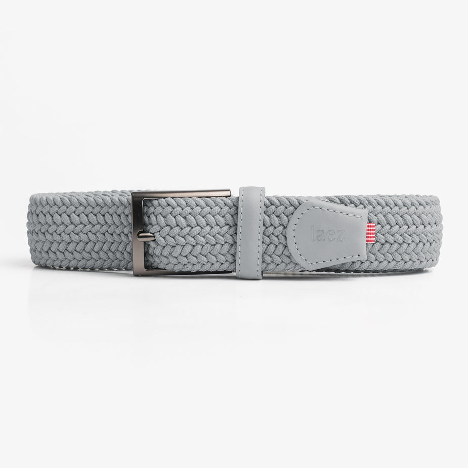 LAEZ Gray Belt | Braided Stretch Belt for Men | Golf Belt | Mens Woven ...
